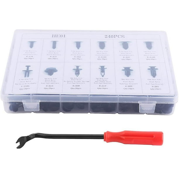 240 Pieces Of Plastic Rivet Clip With Removal Pliers, Nail Rivets ...