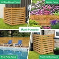 ABORON Outdoor A/C Unit Privacy Screen Kit, Solid Wood Fence Panels, 38 ...