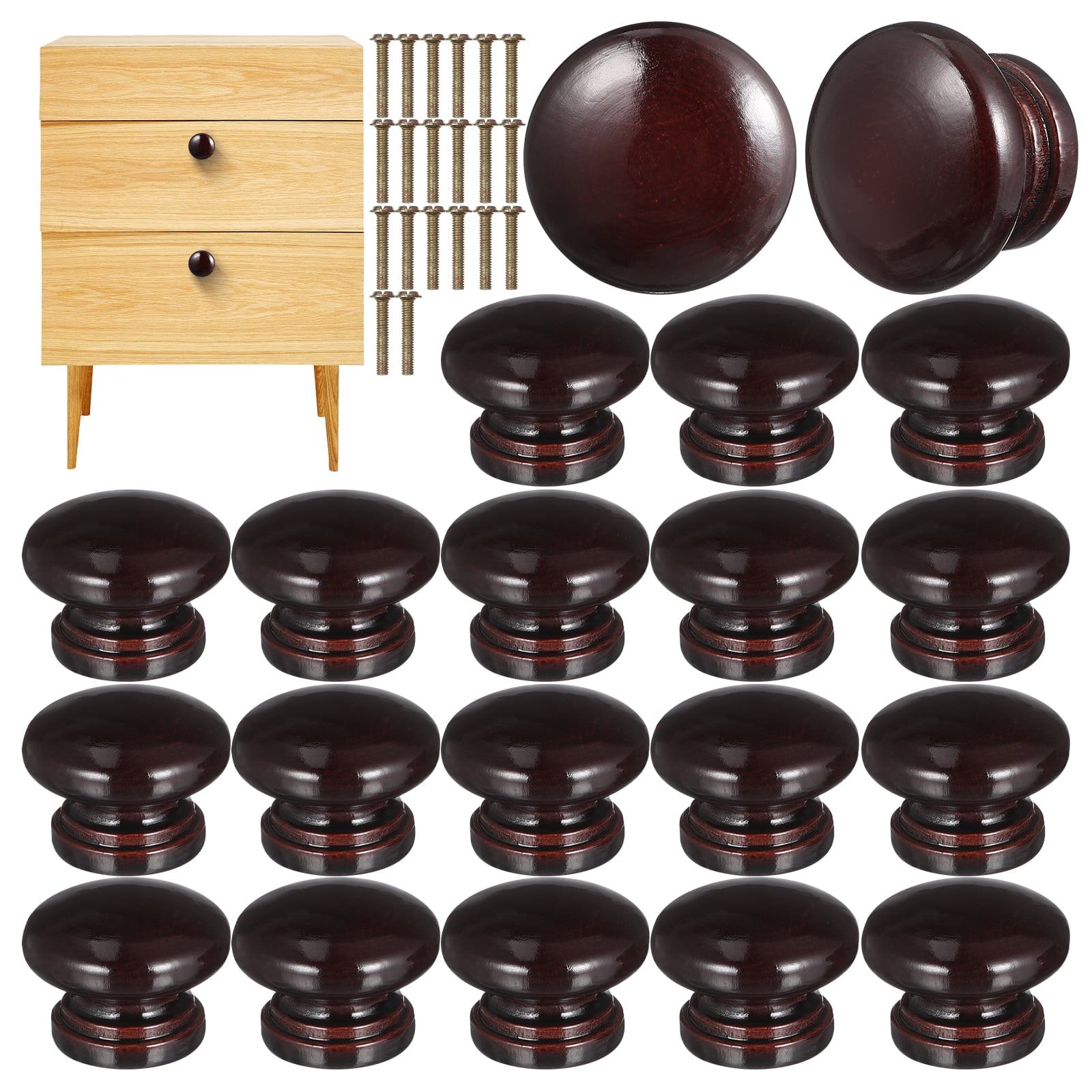 Click here for Oulii 20pcs Dresser Knobs Wood Knobs Single Hole C... prices