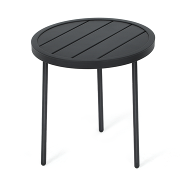 "Rekopi Small Metal 14"" Round Patio Side Table, Outdoor Indoor Table ...
