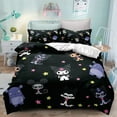 Sanrio Kuromi Bedding Set Cartoon Anime Kuromi Melody Quilt Duvet Cover