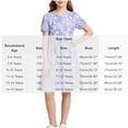 DJDLJWCJ Teen Girls Floral Dress Short Sleeve Dress for Girls Crewneck ...