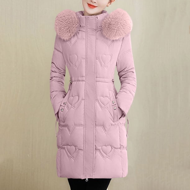 Jsaierl Women's Long Quilted Coats Winter Heavyweight Warm Puffer ...