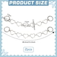 2Pcs Alloy Heart Strap Chains with Iron Ring for DIY Shoes Decoration ...