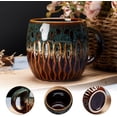 20oz Large Ceramic Coffee Mug with Handle, Thick Wall Stoneware Tea ...