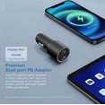 45W Dual USB-C Car Charger PD Fast Charging for Unihertz Titan Slim ...