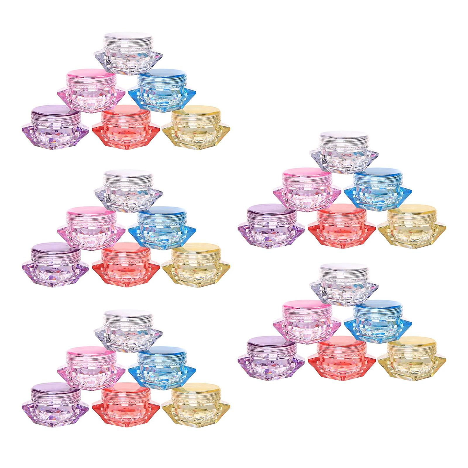 30x Refillable Cosmetic Pot Jars Small Bottle with Dome Lid Lotion Vial ...