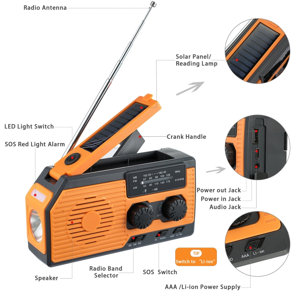 Click here for Estink Emergency Solar Power Hand Crank Emergency... prices