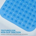 SlipX Solutions 39 x 16 Extra Long Vinyl Non-Slip Bath Mat in ...