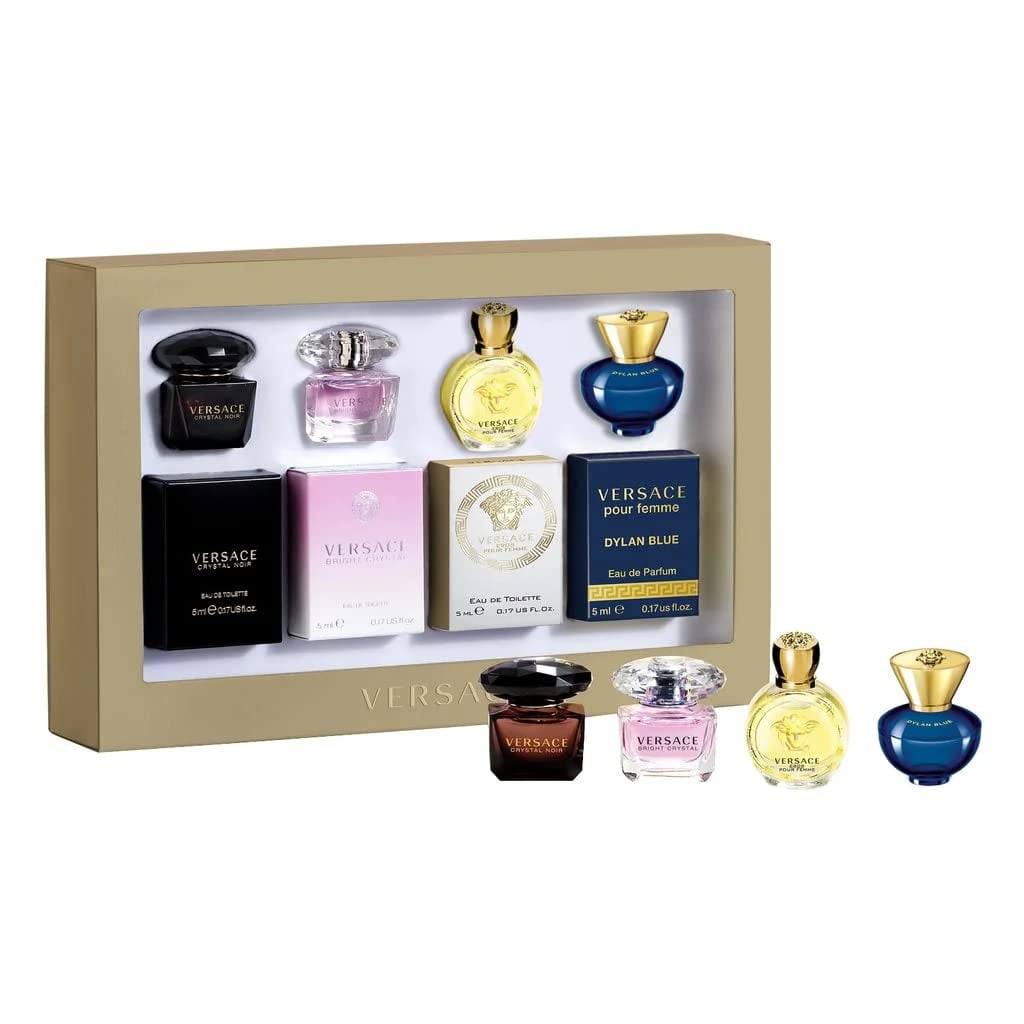 Set de perfumes Versace Crystal Noir/Bright Crystal/Eros/Dylan Blue ...