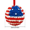 4th of July Decorations Floral Spheres Red White Blue Hanging Ball ...