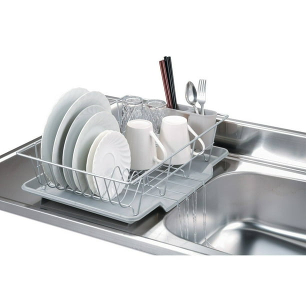 Home Basics 3-Piece Dish Drainer - Walmart.com - Walmart.com Home Basics 3-Piece Dish Drainer - Walmart.com - Walmart.com