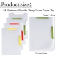A4 Plastic Rotating Dual Rod Document Folder, 2 Clip Report Holder With ...