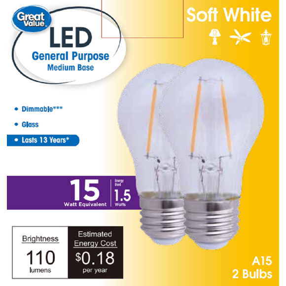 40w Type B E12 Candelabra Base Bulb