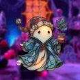 Aximioll 7.87 in. Halloween Creepy Ghost Pendants — Clear Finish with ...