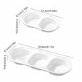 2 Compartment Sauce Dish, PP Plastic Divided Dipping Plate for BBQ, Hot ...