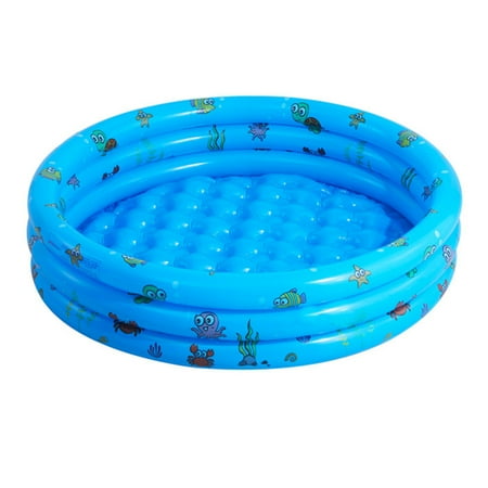 Inflatable Pool for Kids, Swimming Pool, Blow Up 3 Rings Round Baby ...