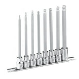 Genius Tools 8 Piece 3/8" Dr. Metric Wobble Hex Bit Socket Set - BS ...