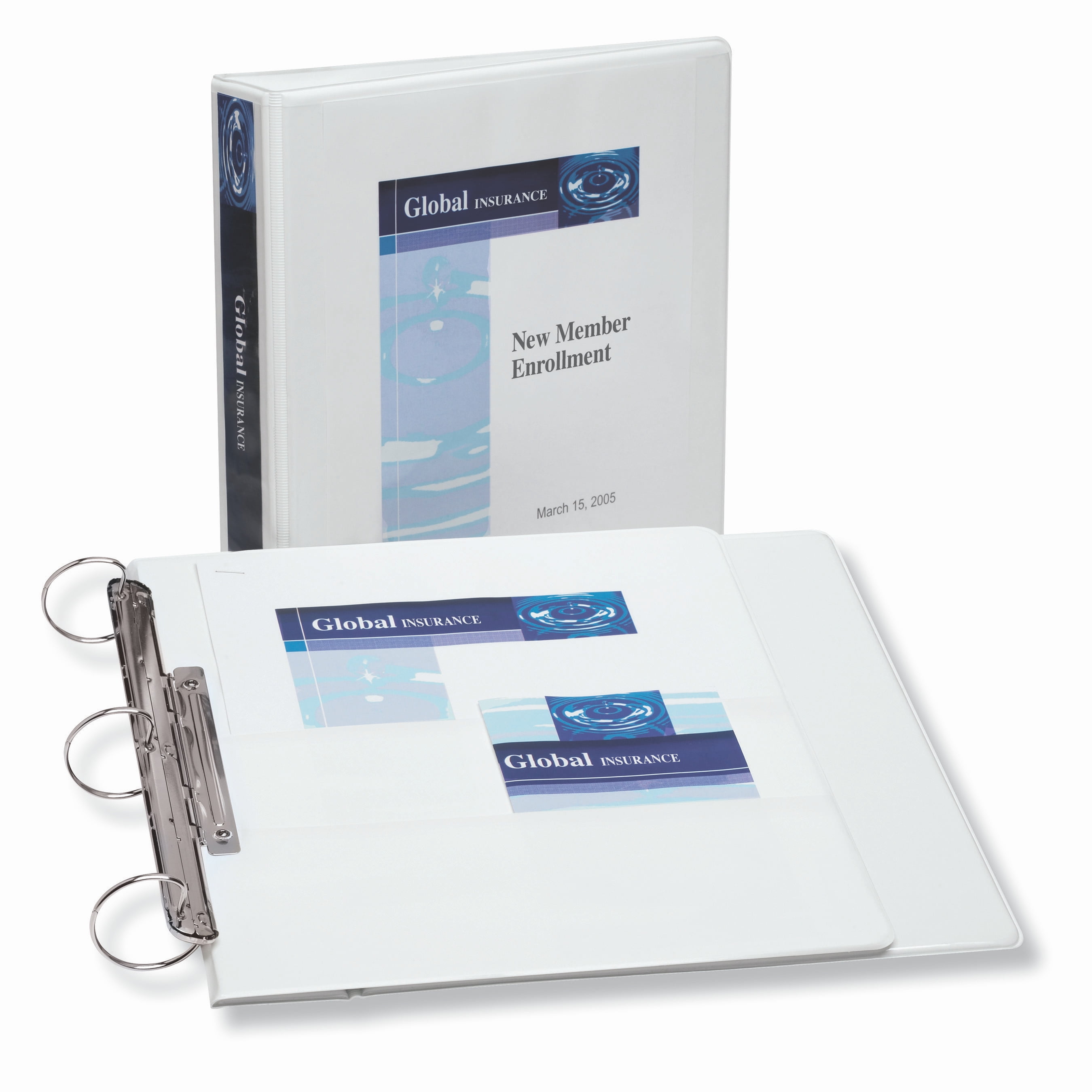 Avery Flip Back 3 Ring Binder, 1.5" Round Rings, 1 White Binder ...