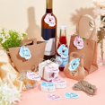 2 Sets 2 Colors Footprint Paper Tags Gift Tags with 2 Bundles Hemp Cord ...