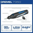 Dremel Cordless Rotary Tool 7350 4V with 2Ah Li-Ion Battery and 7 ...