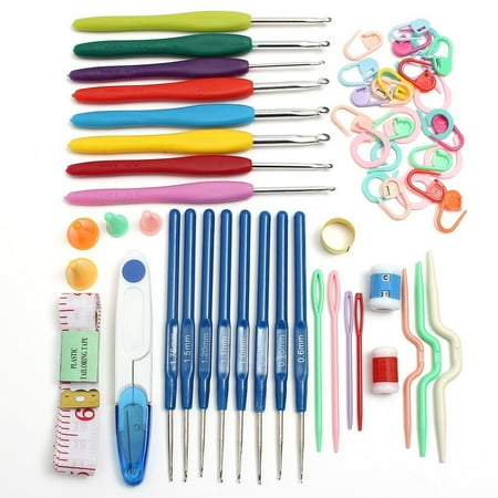 DIY Knitting DIY Crochet Kit with Aluminum Needle Soft Grip Crochet ...