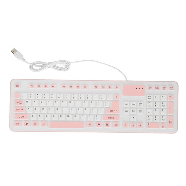 Silent Keyboard,Foldable Silicone Keyboard 106 Waterproof Keyboard ...