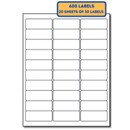SJPACK 1" x 2-5/8" Shipping Return Address Mailing Labels 30 per Sheet ...