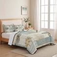 Full Quilt Bedding Set Tropical Beach Shell Coral Butterfly Breathable ...