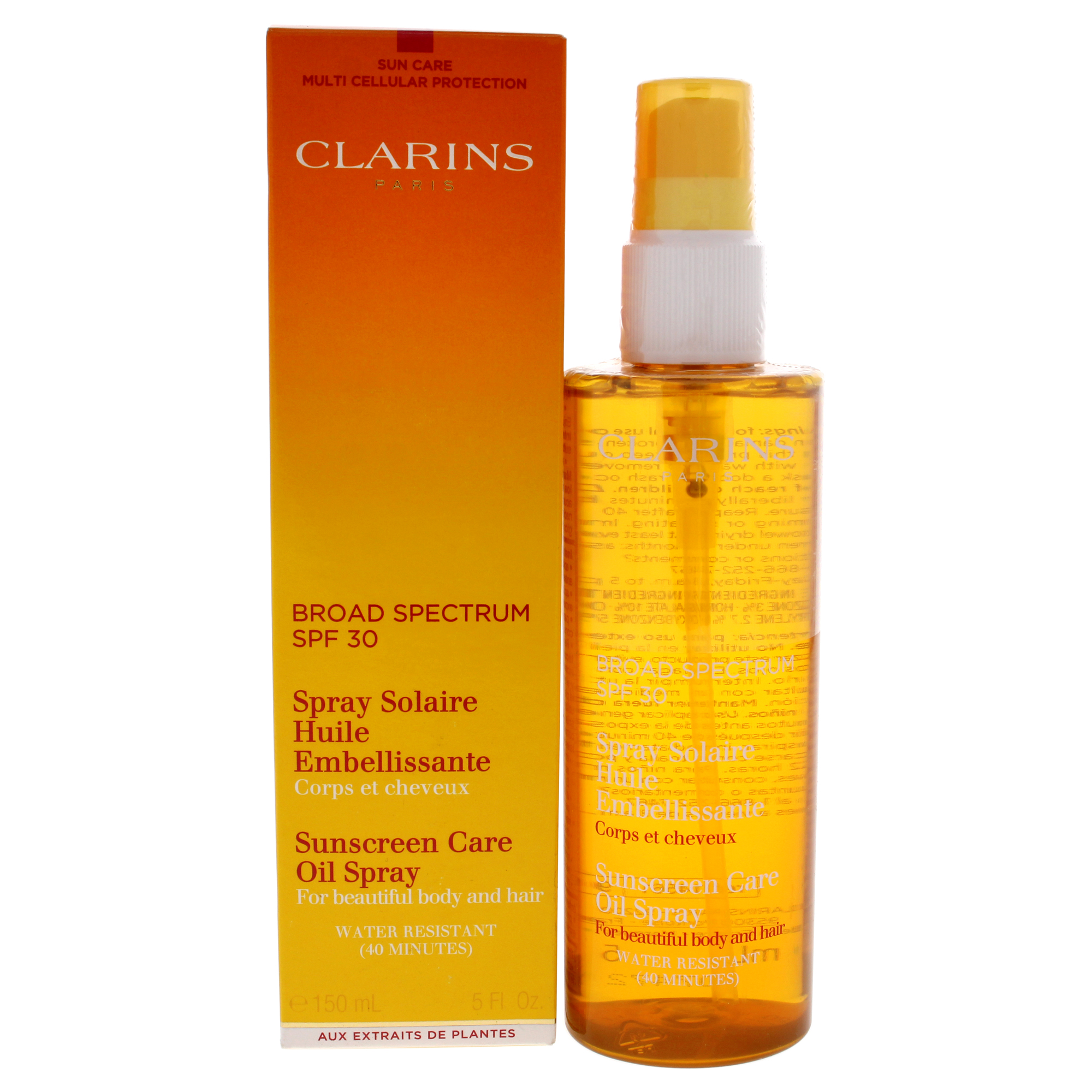 Clarins Protector solar Spray de aceite solar SPF 30 5oz Clarins ...