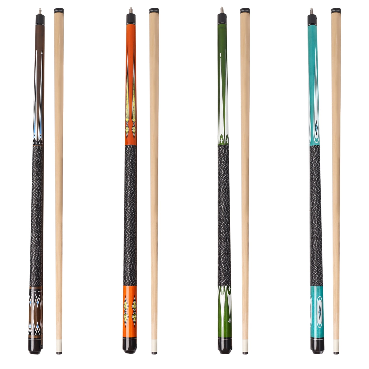 GSE Games & Sports Expert Set of 4 58" 18/19/20/21oz Hardwood Maple ...