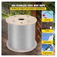 1/4" Stainless Steel Cable 200FT - T304 7x19 Wire Rope for Railing ...