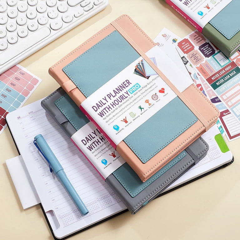 Undated Daily Planner for 2026, Planner Agenda Book, Daily Monthly ...