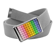 Girls School Uniform Belt Sparkly Crystal Easy Clamp Buckle with Canvas ...