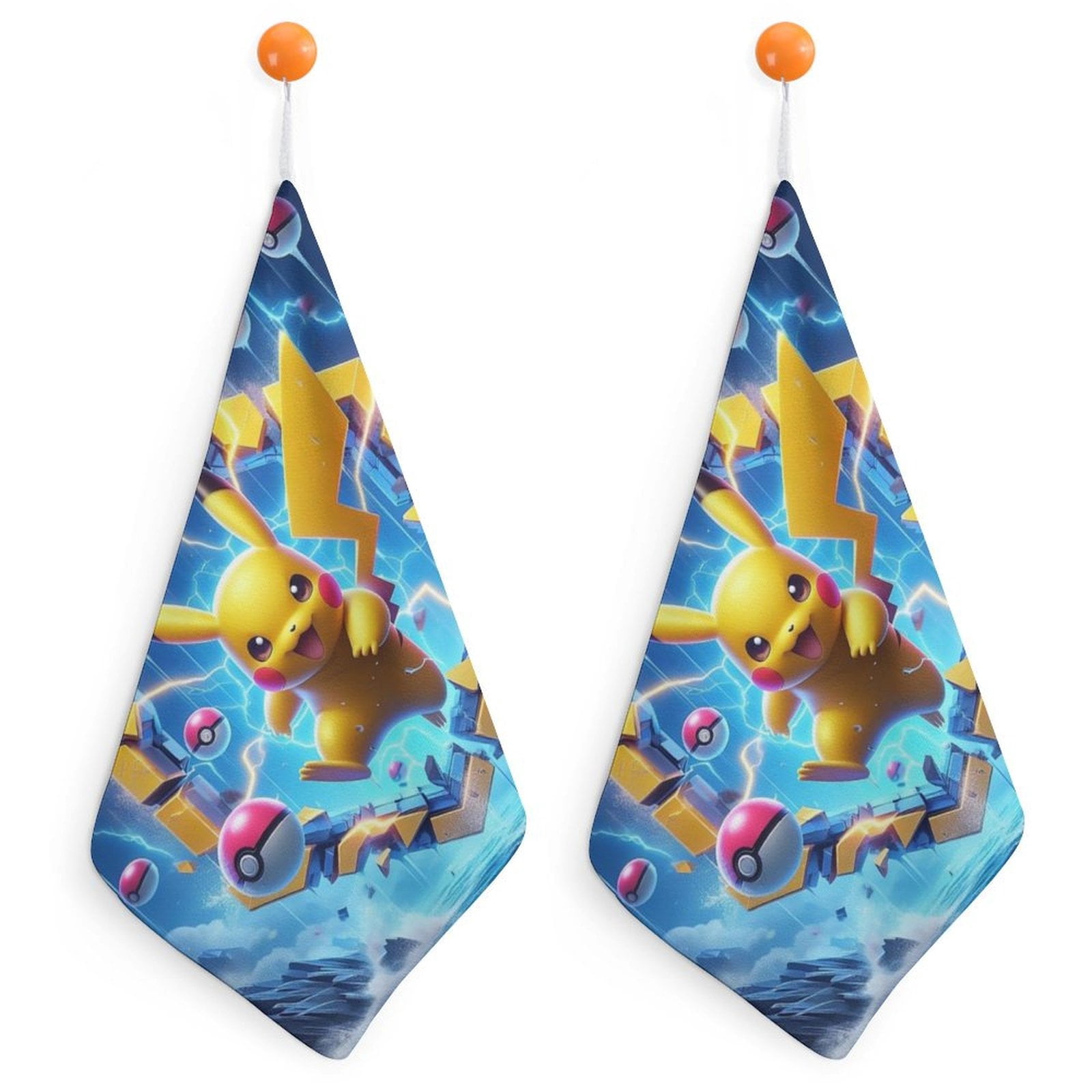 Toallas de mano de Pikachu para baño, toallas de algodón suaves y ...