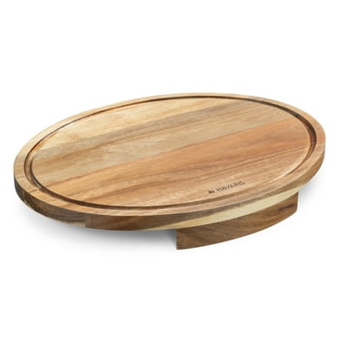 Chef Space Bamboo Kitchen Counter Chopping Board with Cooking Storage Trays - Walmart.com