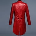 Hinvhai Mens Sequin Tailcoat Swallowtail Suit Jacket Party Show Tux ...