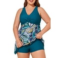 Summer Mae Womens Plus Size Swimsuits With Shorts One Piece Bathing