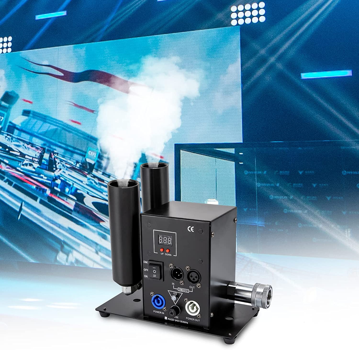 Miumaeov Black Smoke Machine Co2 Column Fog Machine Smoke Stage ...