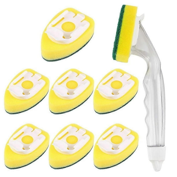 Heavy-Duty Dish-Washing Stick Sponge, Dish-Washing Sponge with Handle ...