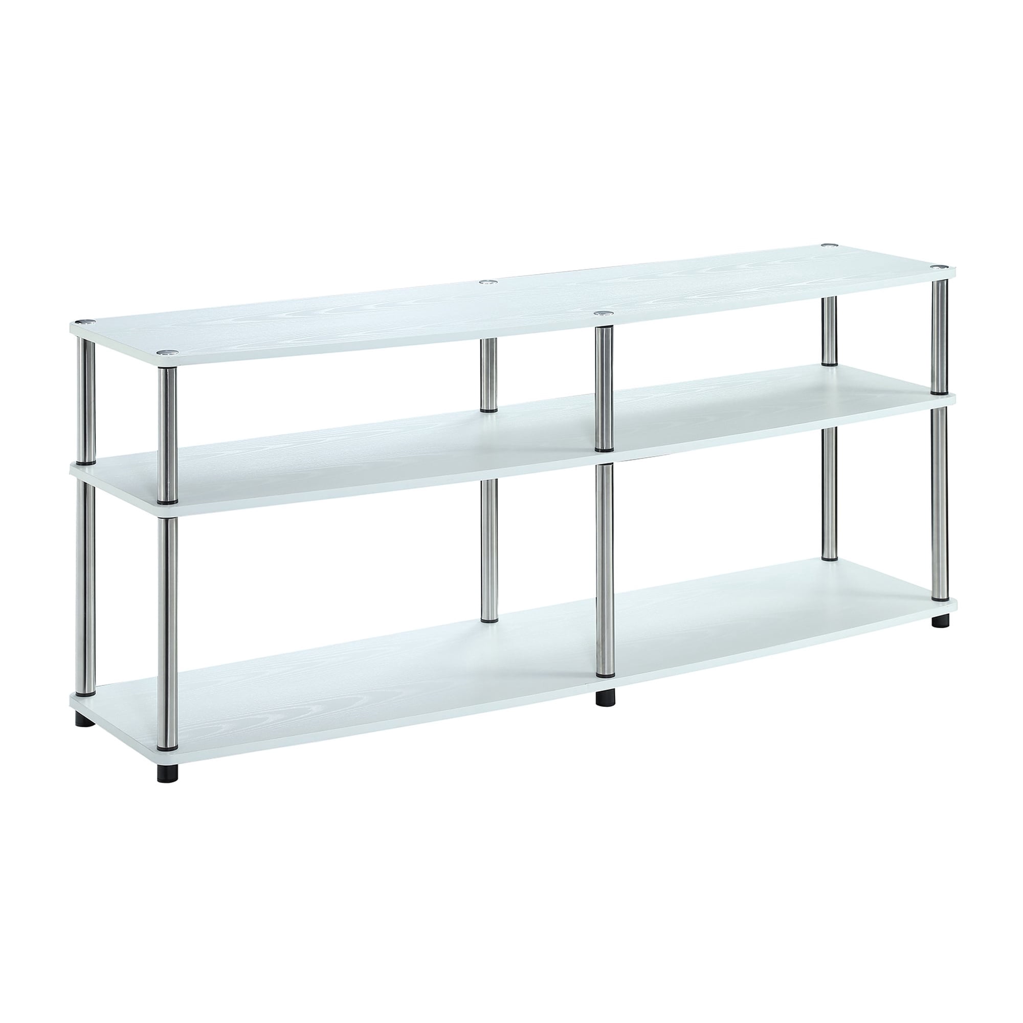 Convenience Concepts Designs2go 60 3 Tier Tv Stand In White 24 H X 15.75 W X 59 L