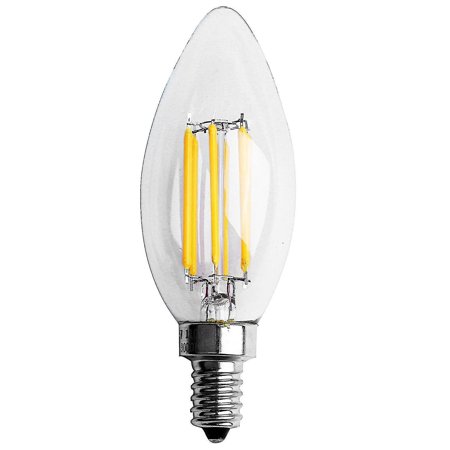 E12 6W Edison Candle Flame Filament LED Bulb Light 10*3.5cm | Walmart ...