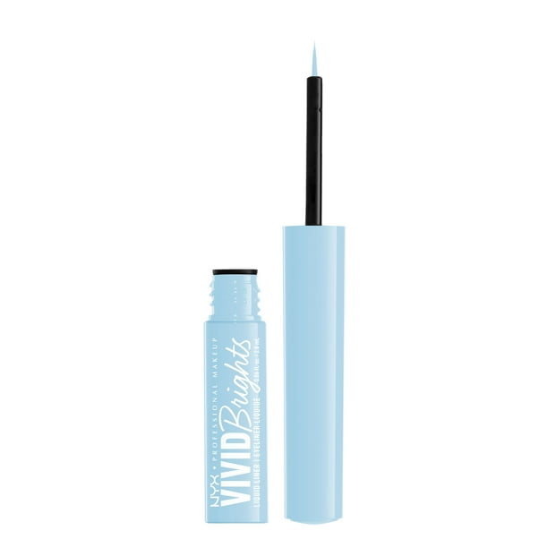 NYX Professional Makeup Vivid Bright Matte Liquid Eyeliner, Blue Thang ...
