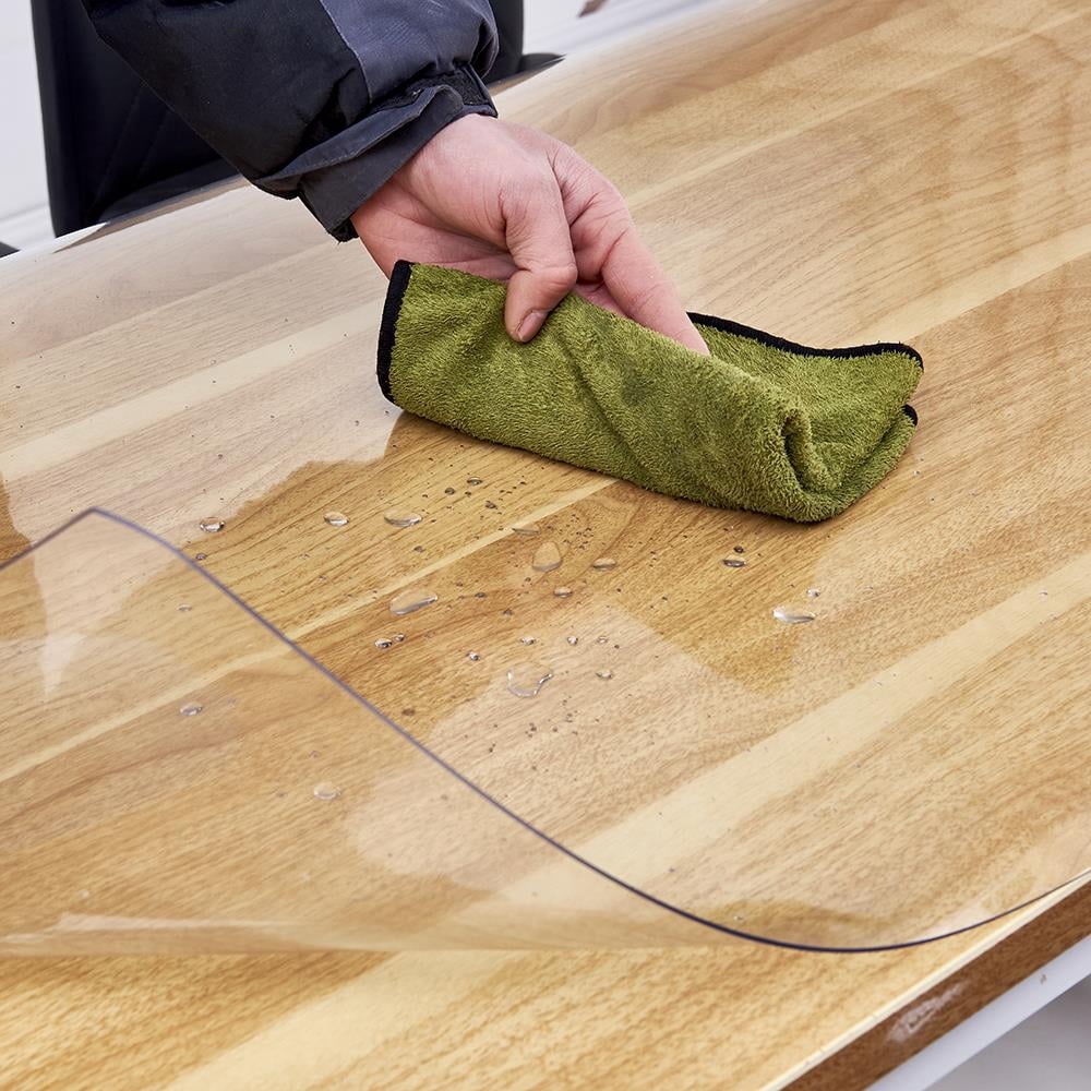 Winado Clear Table Cover Protector 1 5mm Thick Pvc Plastic Desk Winado Clear Table Cover Protector 1 5mm Thick Pvc Plastic Desk