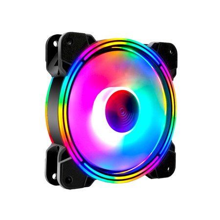 ruzhgo DC 12V RGB Gaming Computer Case Fan Colorful Light Shockproof ...