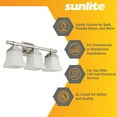 Sunlite Modern Vanity Light Fixture, Square Bell-Shaped Frosted Glass ...