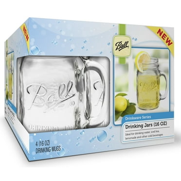 Ball 1-1/2 pint 24 oz. Glass Drinking Mason Jars, 4 count - Walmart.com