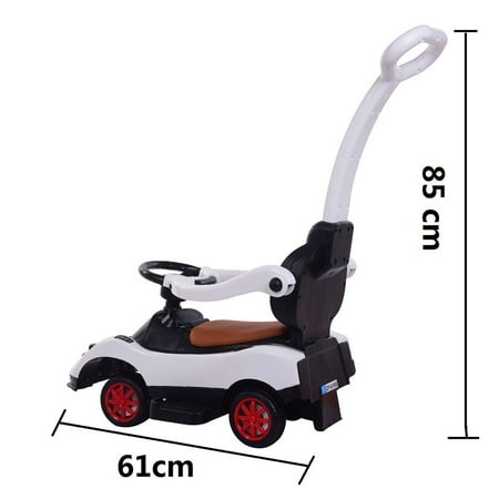 2 in1 Multifunction Four Wheel Baby Push Baby Push Trolley Kids Ride on ...