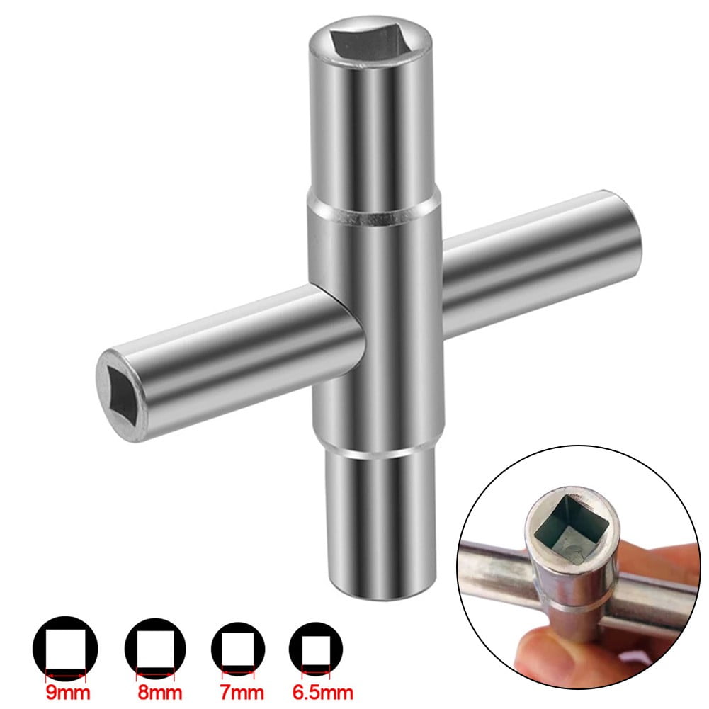 MINI 4 IN 1 Universal Faucet Wrench Square Key Plumber Bathroom Wrench ...