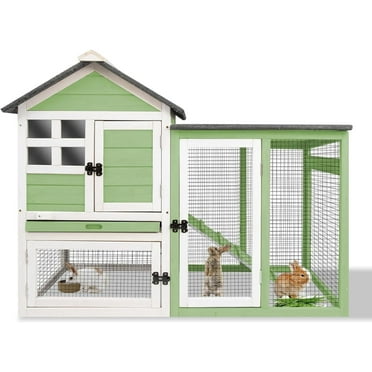 "Magshion 36"" Mobile Rabbit Hutch, Indoor Guinea Pig, Rat, Hamster ...